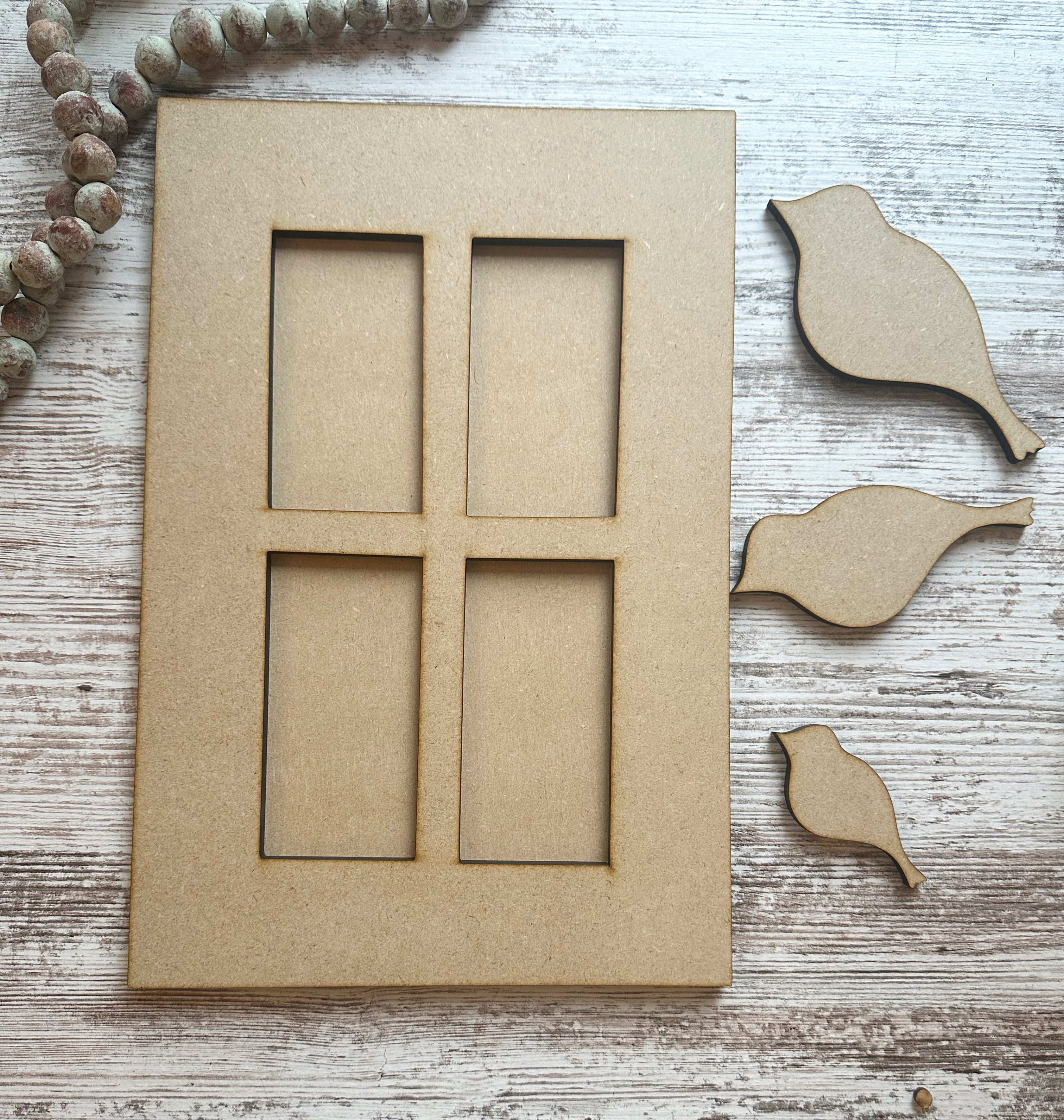 Large window frame kit with birds – Booxie & Button Designs